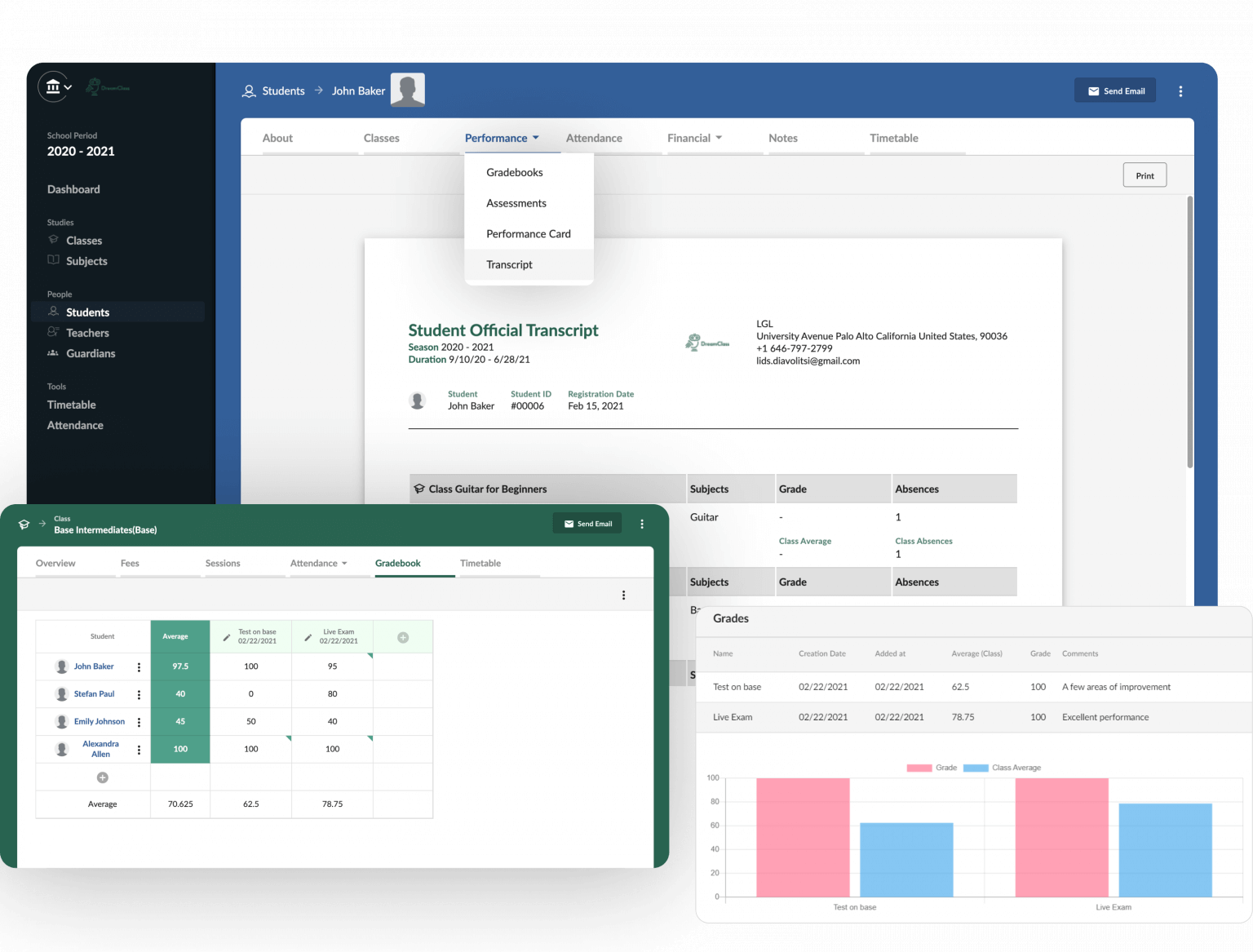 Academic Management - Features - DreamClass