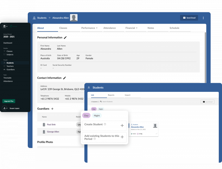 Student Management - Features - DreamClass