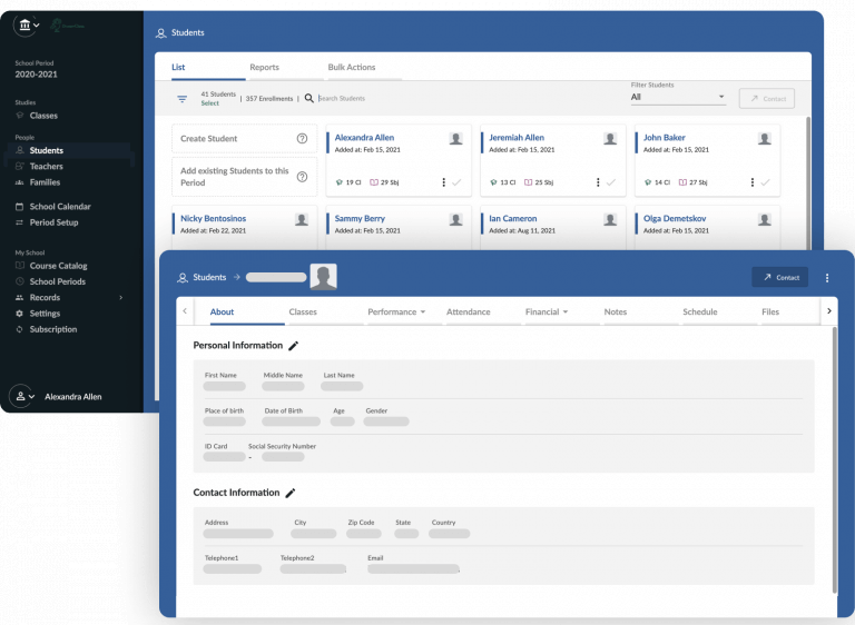 Student Portal - Features - DreamClass